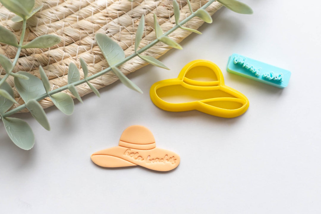 Polymer Clay Cutter, Hola Beaches Sun Hat Clay Cutters, 3D Printed Clay ...