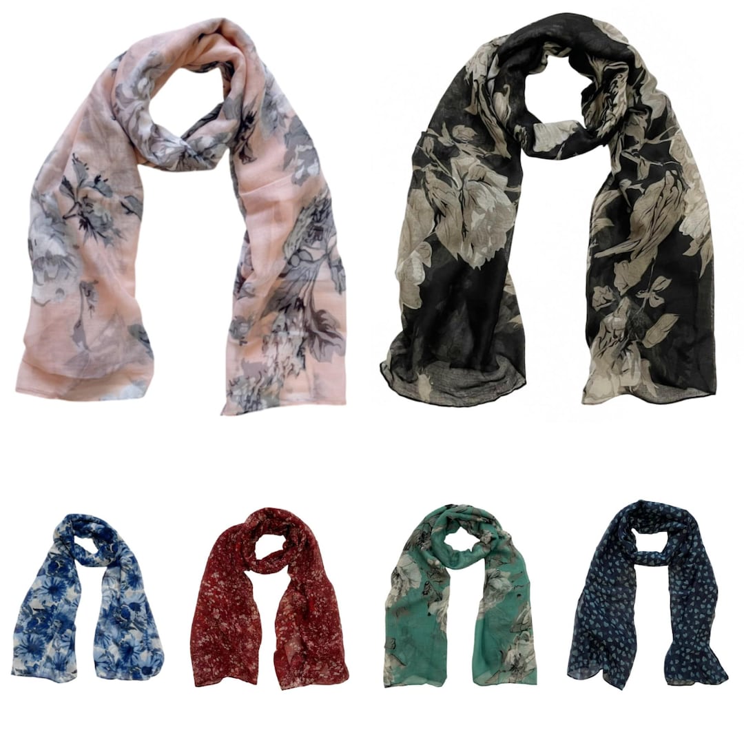 Ladies Scarves Printed Scarf Long Neck Wrap Women Large Scarf Print ...