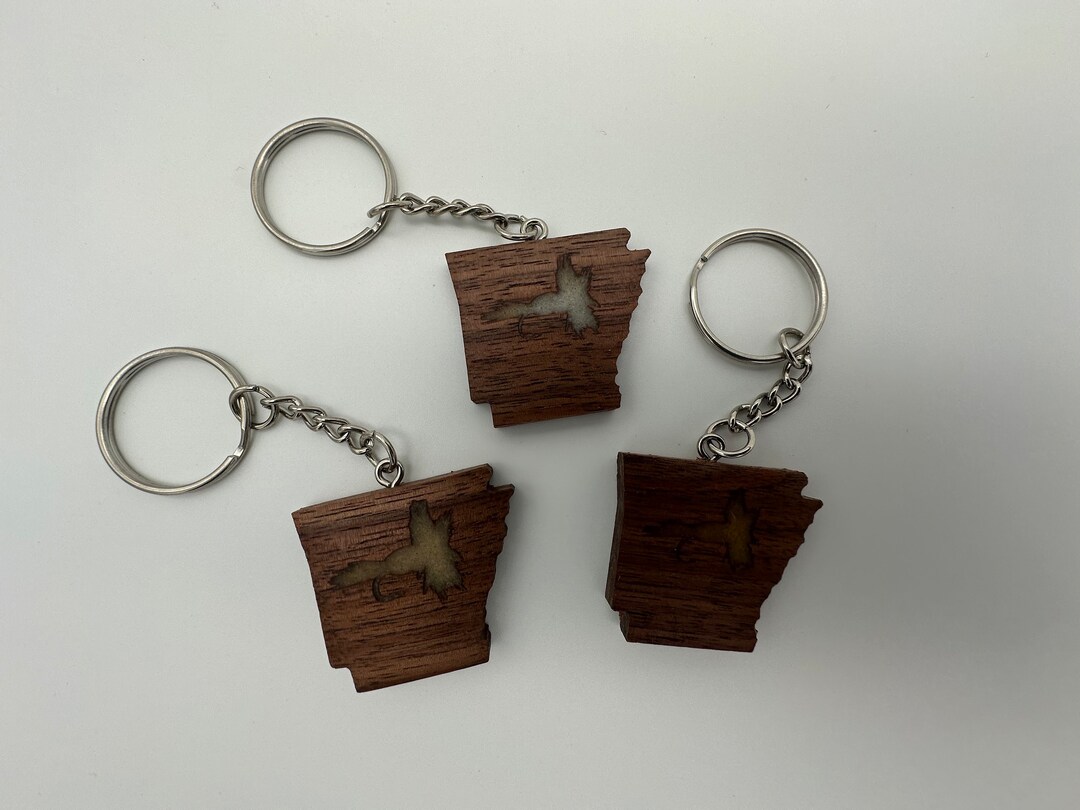 AR and Fly Fishing Keychain - Walnut - Etsy