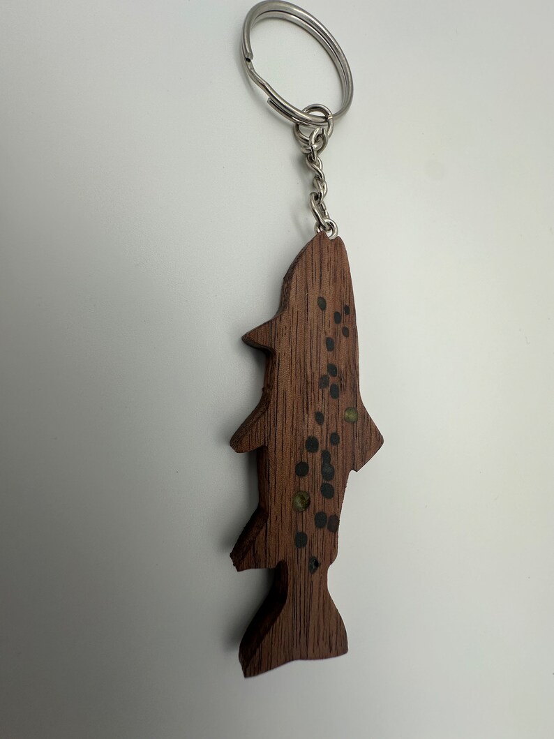 Brown Trout Keychain - Walnut - Etsy