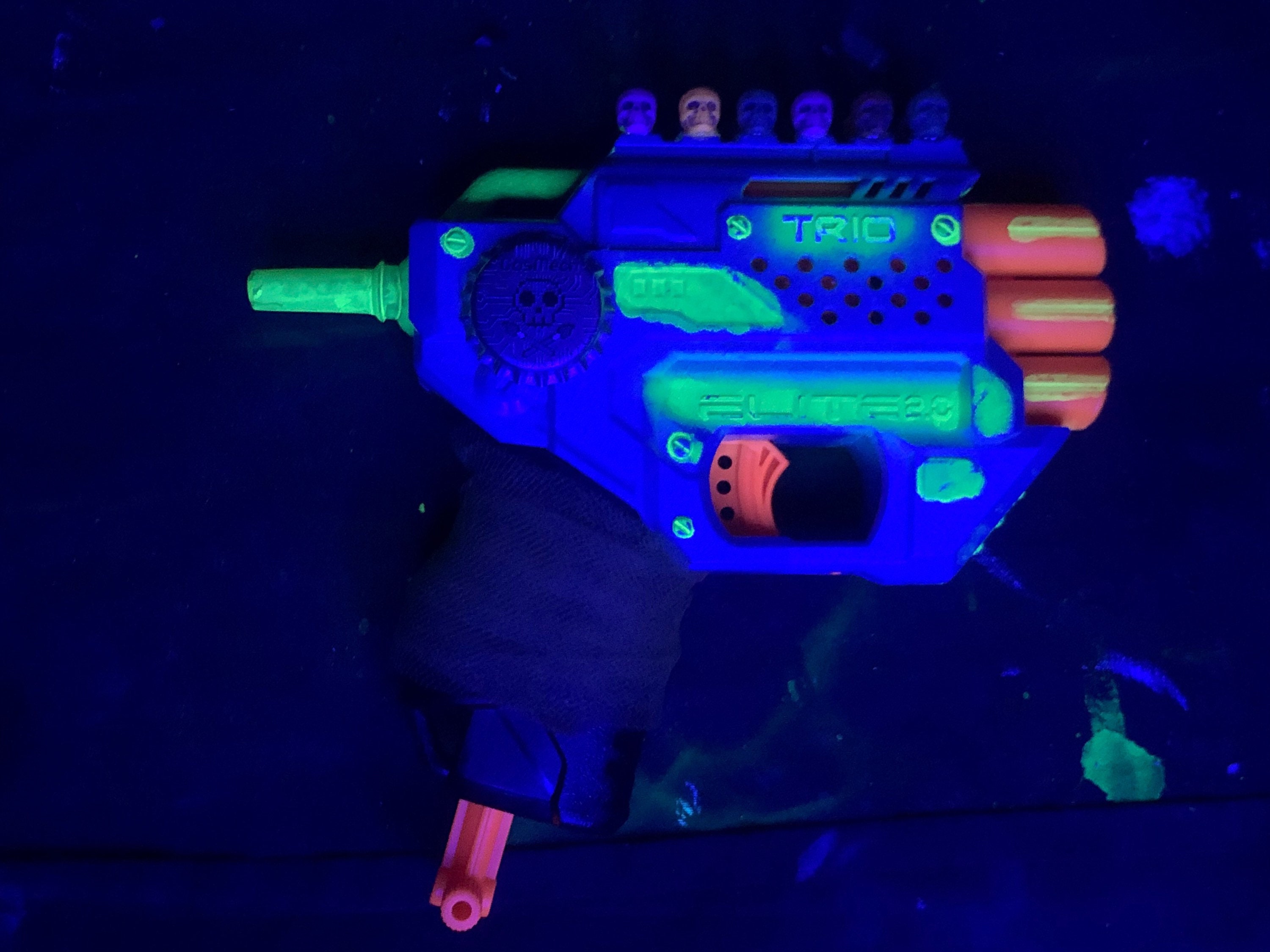 Nerf Cyberpunk Sidearms Trio Elite 2.0 UV Neon Black Light | Etsy