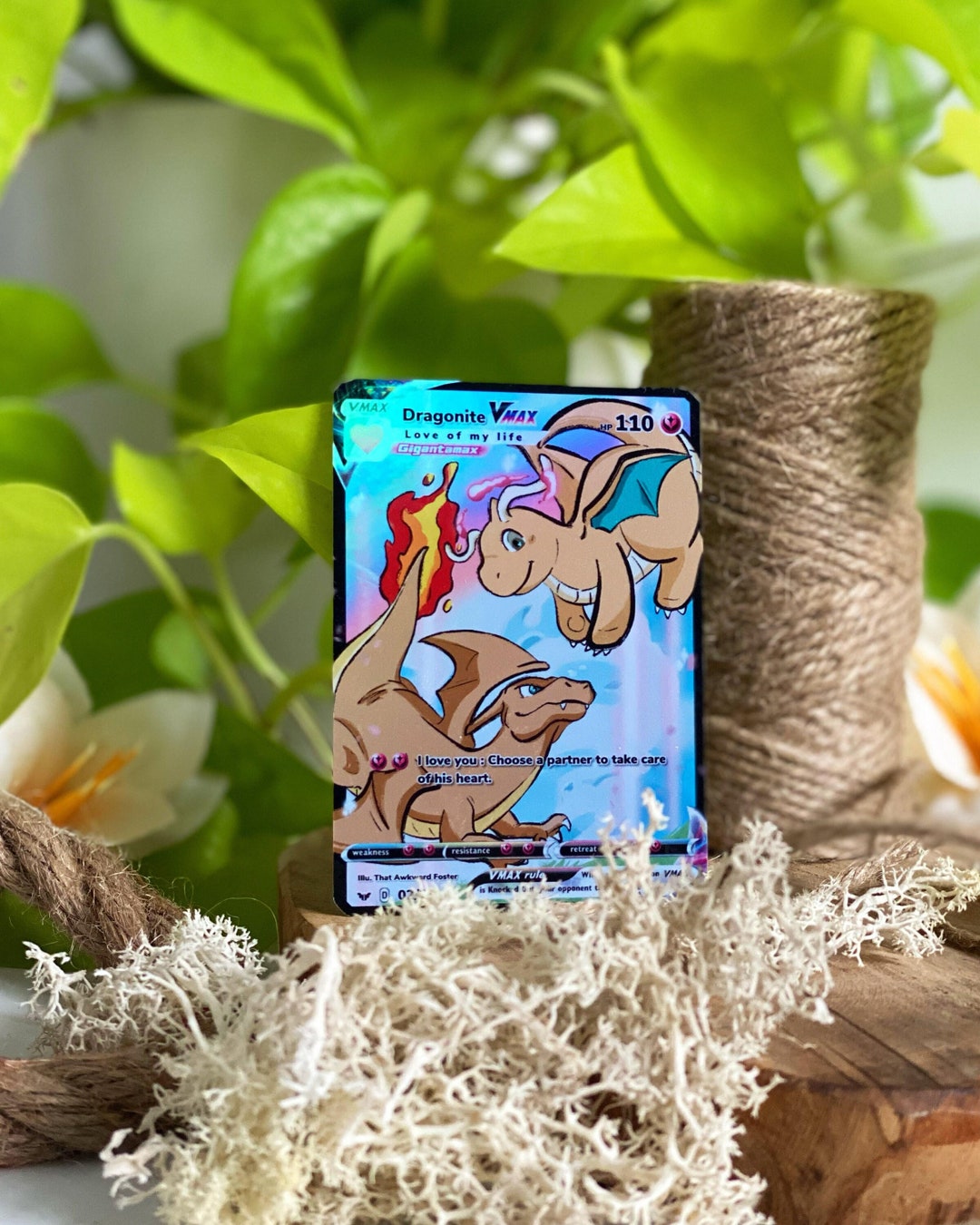 Custom Pokemon Lovers Card charizard & Dragonite Valentine's Day - Etsy ...