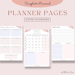 Digital Planner 2025 Pink Floral for Goodnotes, Notability. Dated and ...