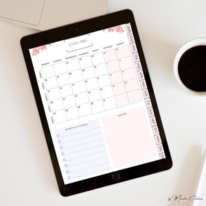 Digital Planner 2025 Pink Floral for Goodnotes, Notability. Dated and ...
