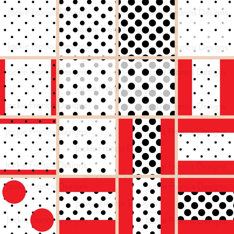 Black and White Polka Dot Digital Papers Polka Dot Patterns - Etsy