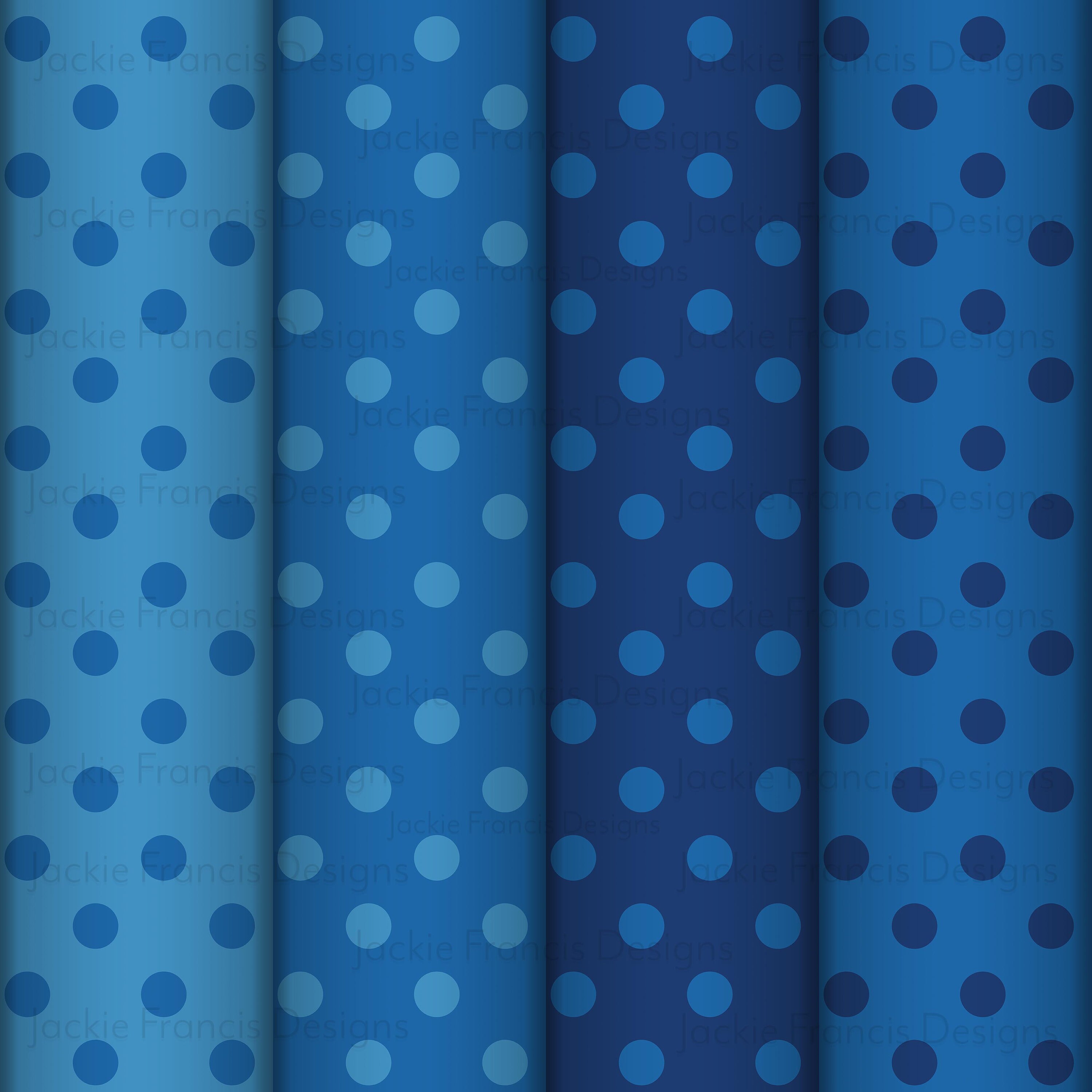 Blue Polka Dots Digital Paper Pack, 16 Blue Polka Dots Seamless ...