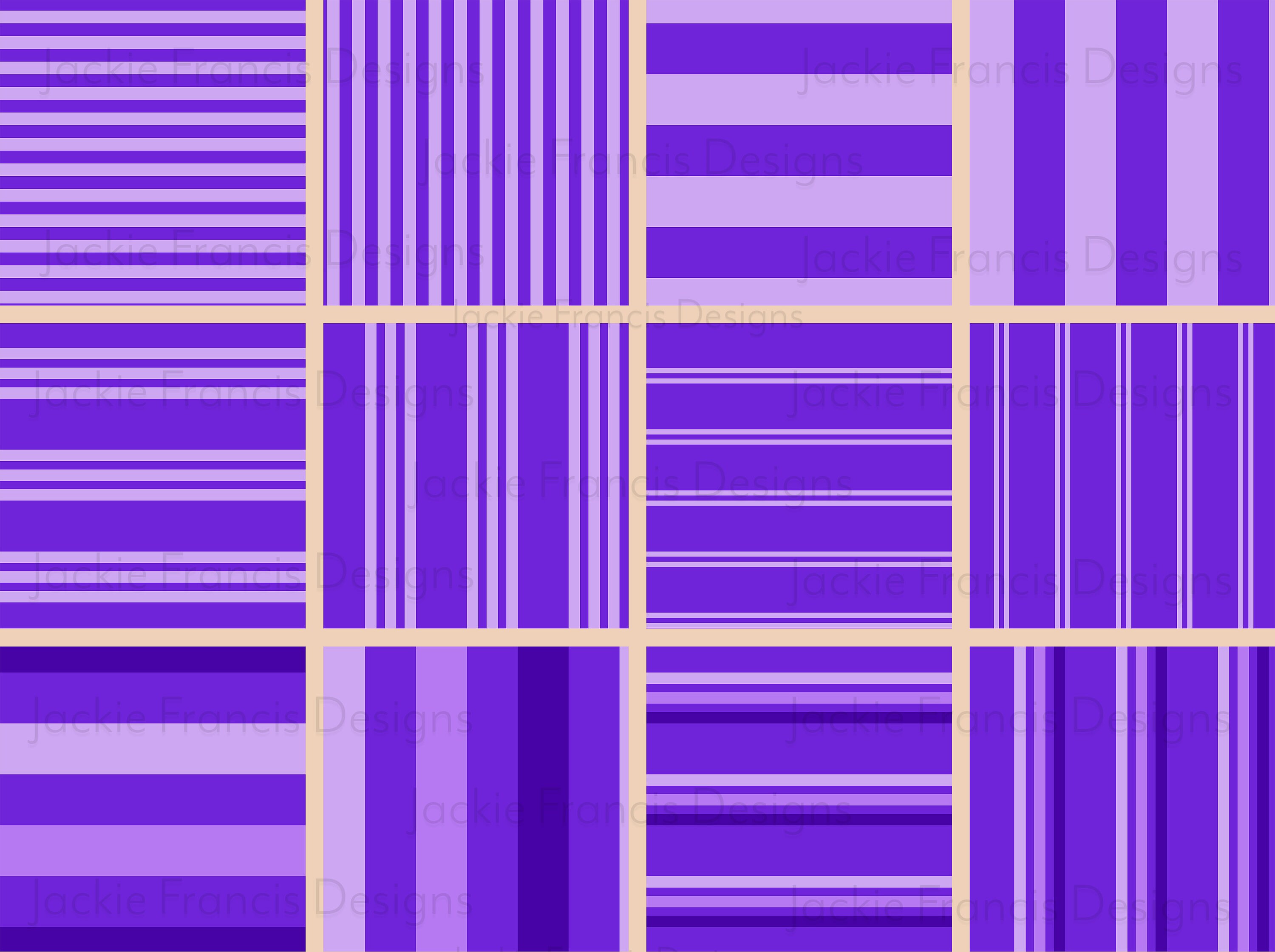 Purple Stripes Digital Paper, Stripes Digital Download Scrapbook Paper ...