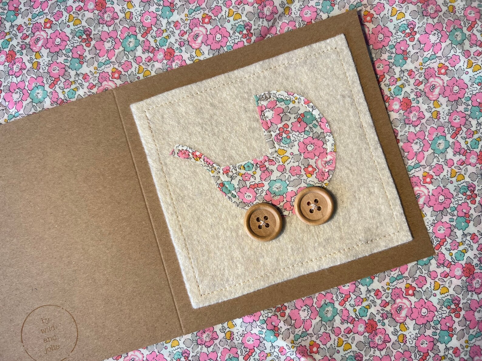 Personalised Handmade Liberty New Baby Card - Pram - Etsy UK