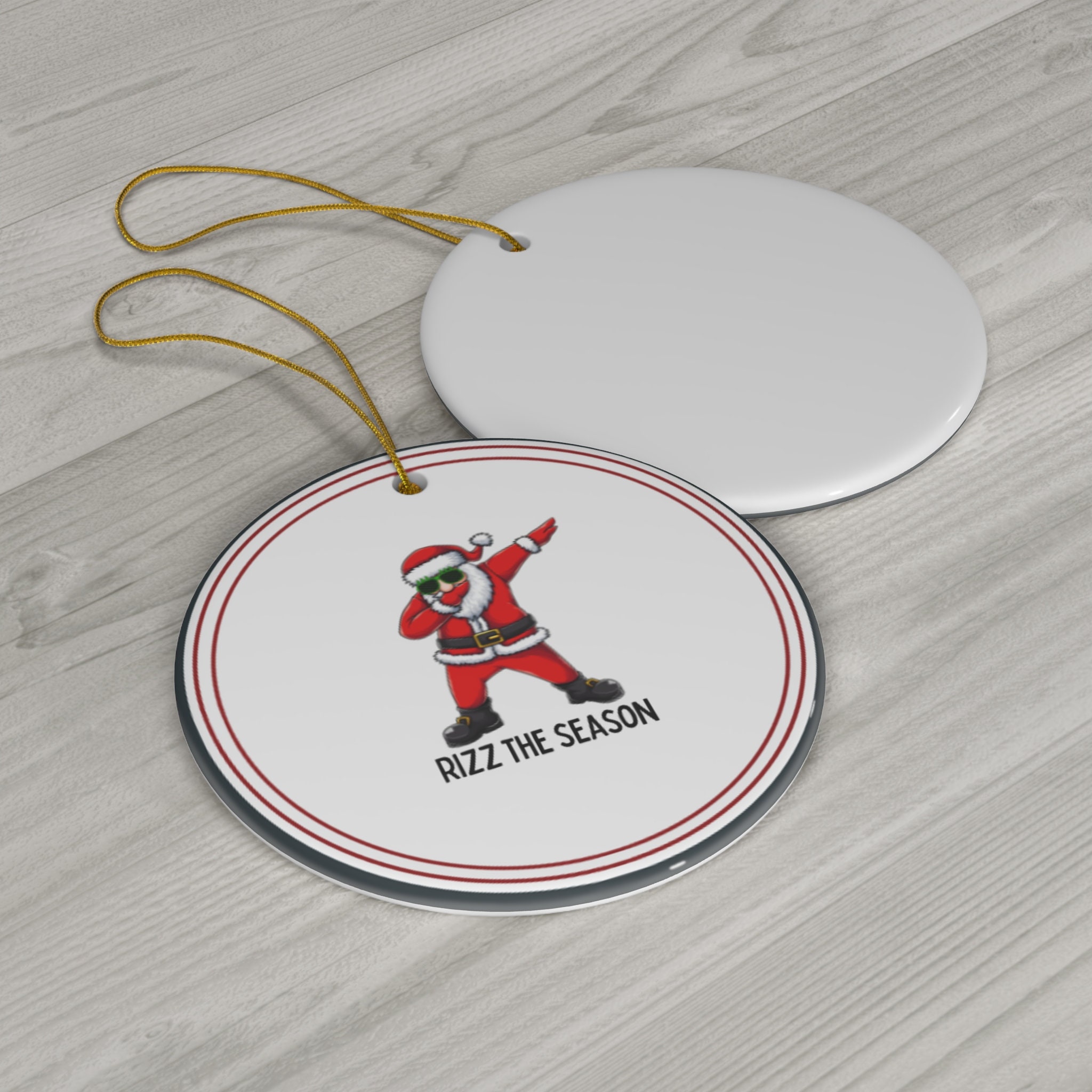 RIZZ THE SEASON Ceramic Ornament Christmas Gen Z Teen Boy - Etsy