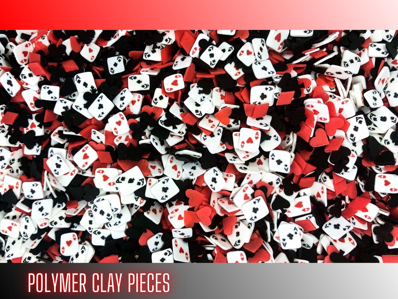Poker Playing Cards Polymer Clay Pieces, Resin Crafts - Etsy