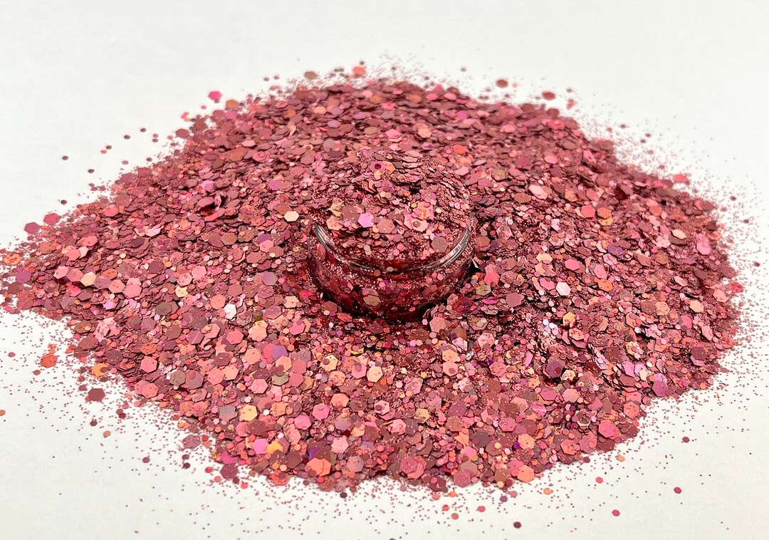 Princess Pink Glitter, Chunky Holographic Glitter, Nail Glitter ...