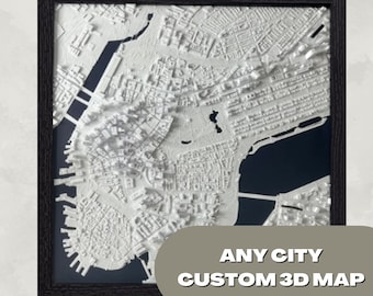 3D Manhattan, World Map, 3D NYC, 3d Print Stl File, New York City ...