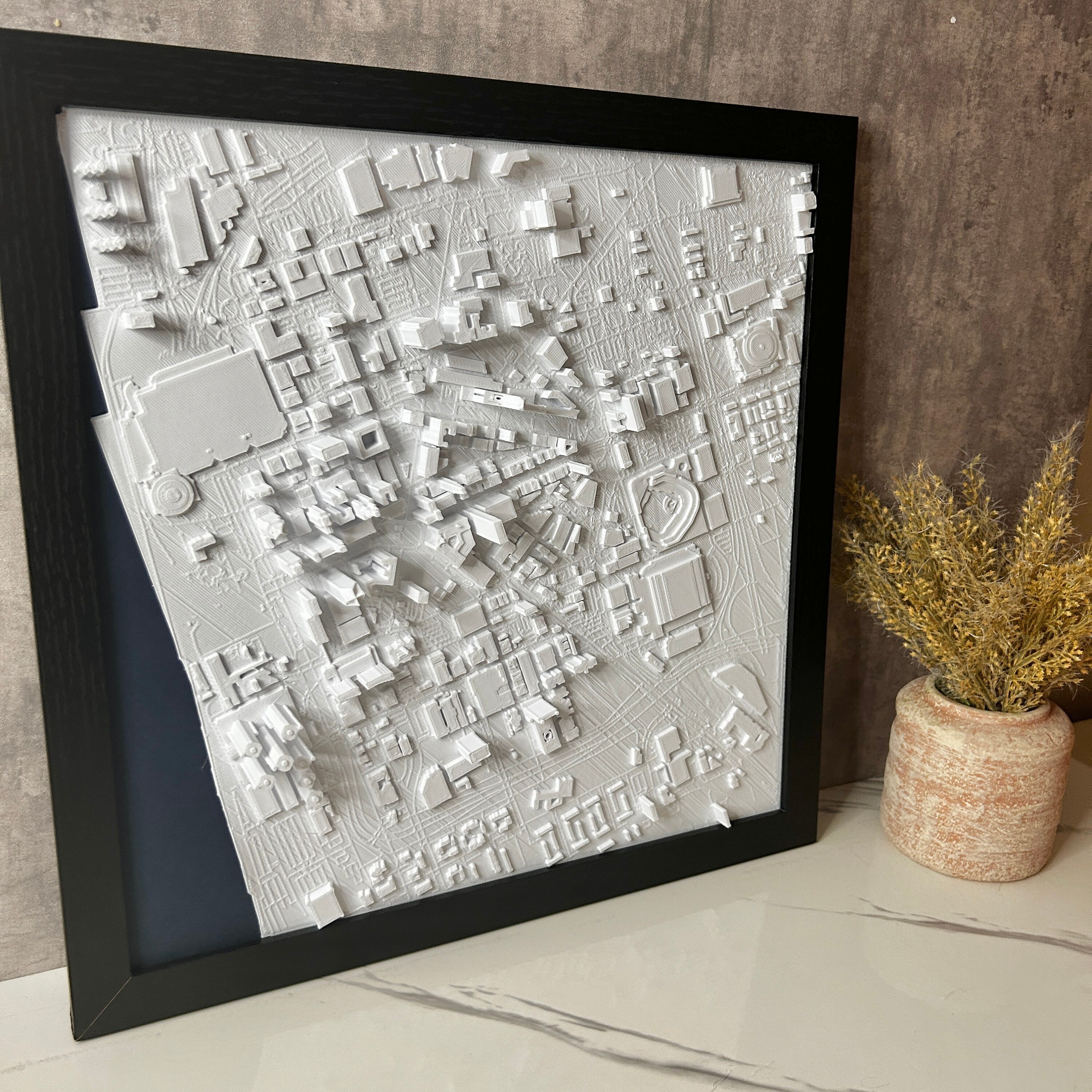 3D Printed Detroit Wall Art - Etsy