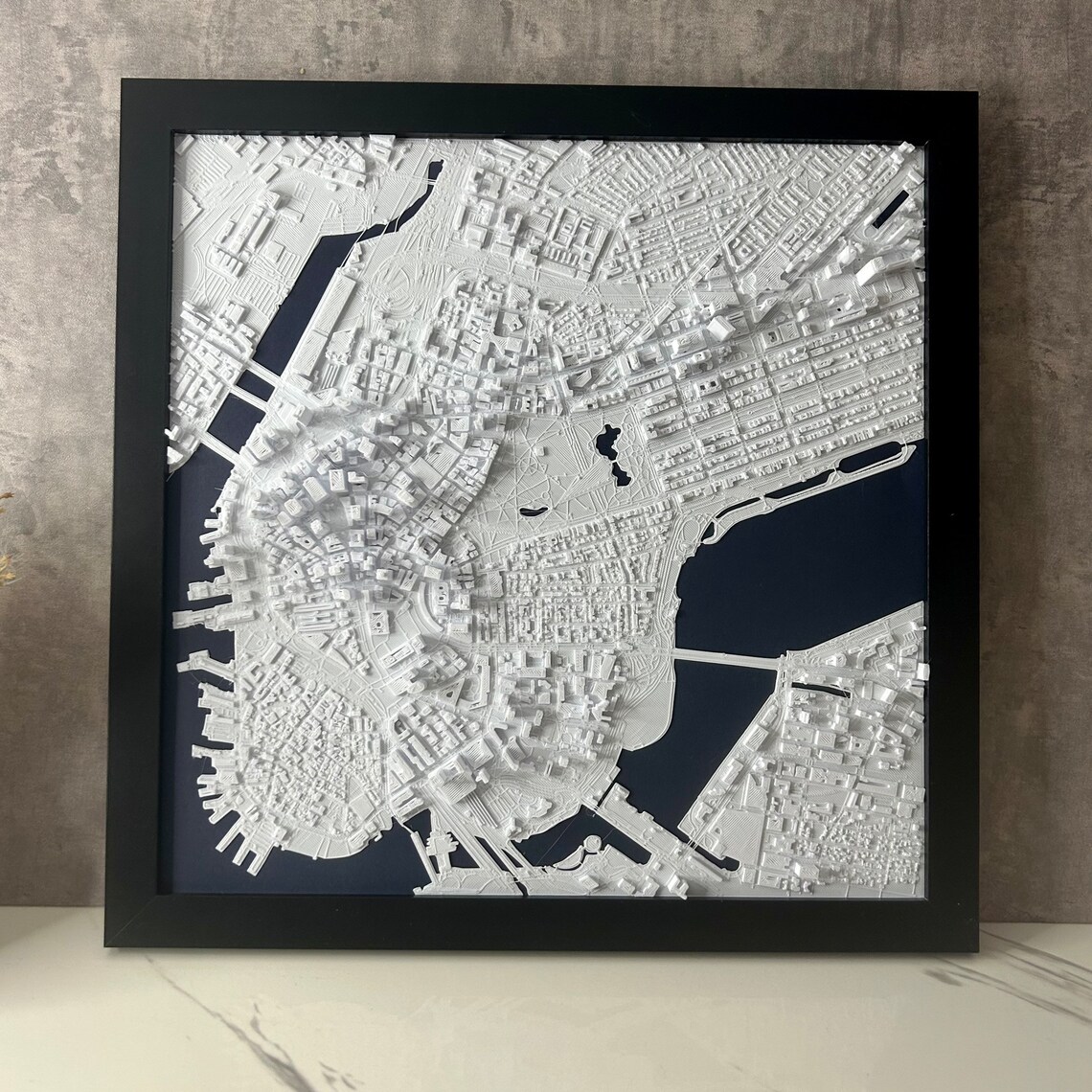 3D Printed Boston Wall Art - Etsy