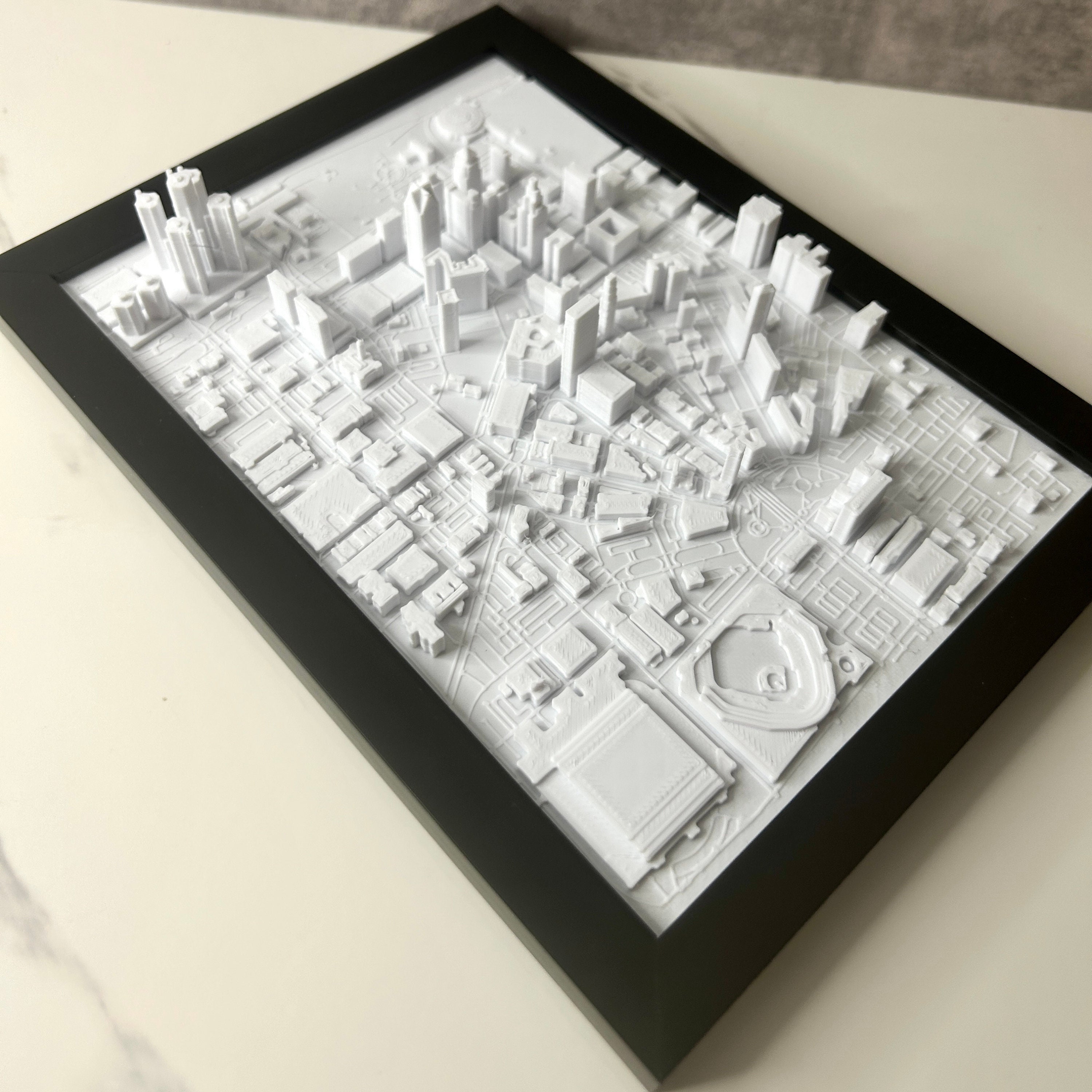 3D Printed Detroit Wall Art - Etsy