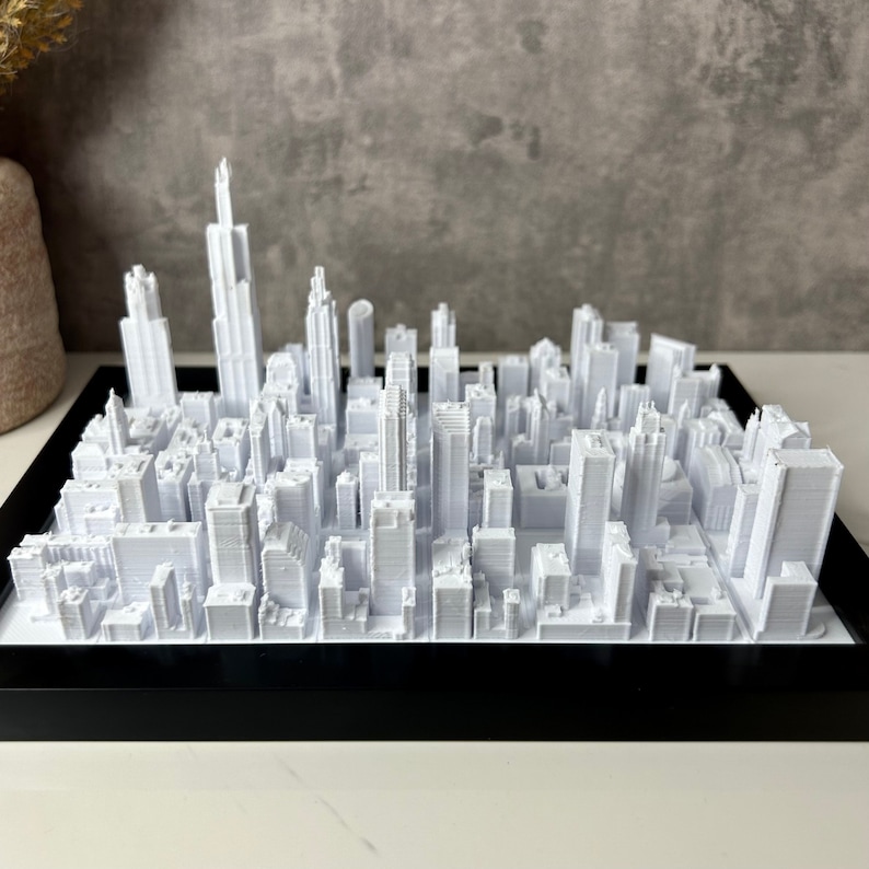 Chicago 3D Printed Cityscape Chicago Skyline the Loop in - Etsy