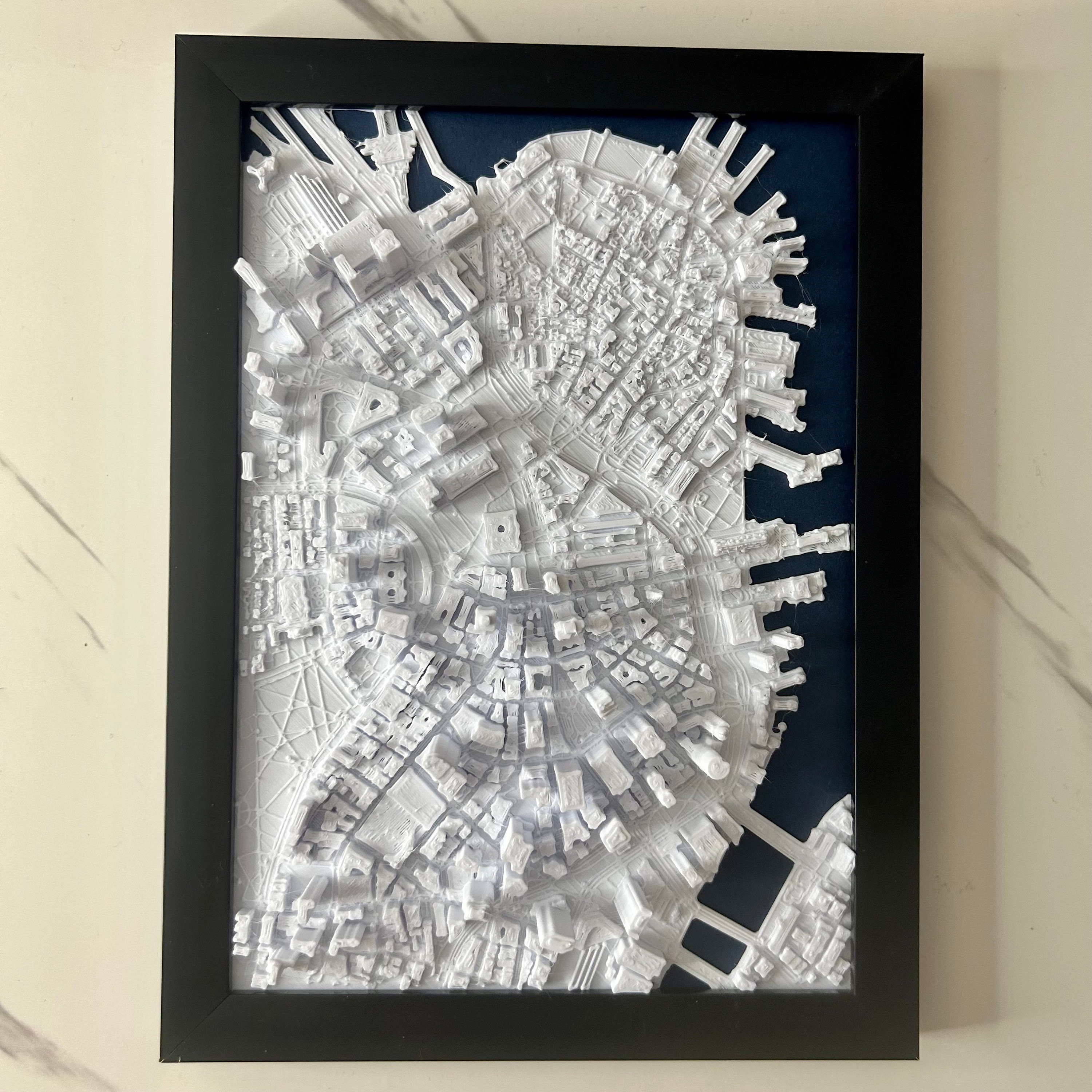 Boston 3D Printed Cityscape Boston Skyline 3D Boston Art - Etsy