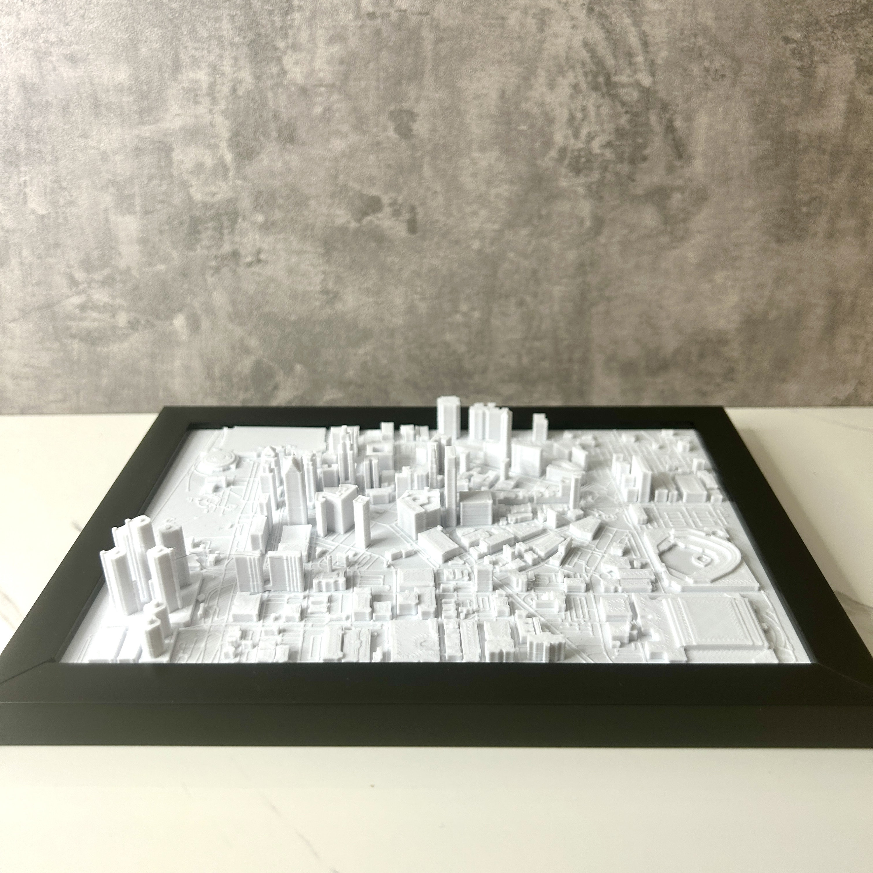 3D Printed Detroit Wall Art - Etsy