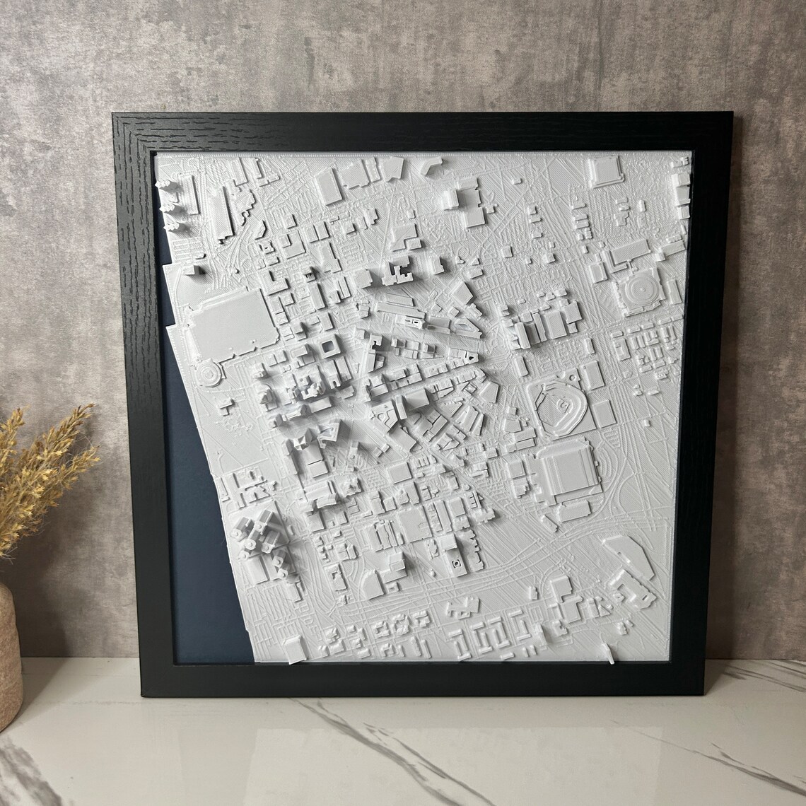 3D Printed Detroit Wall Art - Etsy