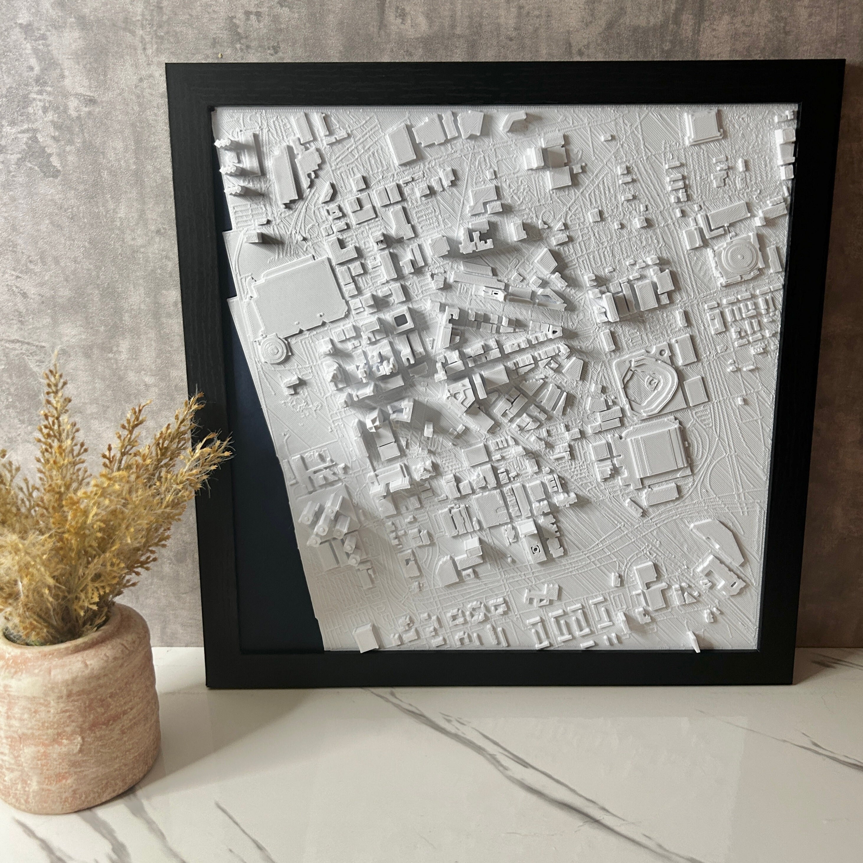 3D Printed Detroit Wall Art - Etsy