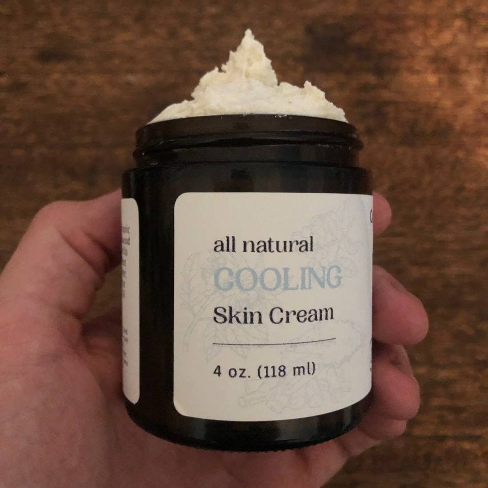 All Natural Cooling Skin Cream Cool Hot Inflamed and - Etsy