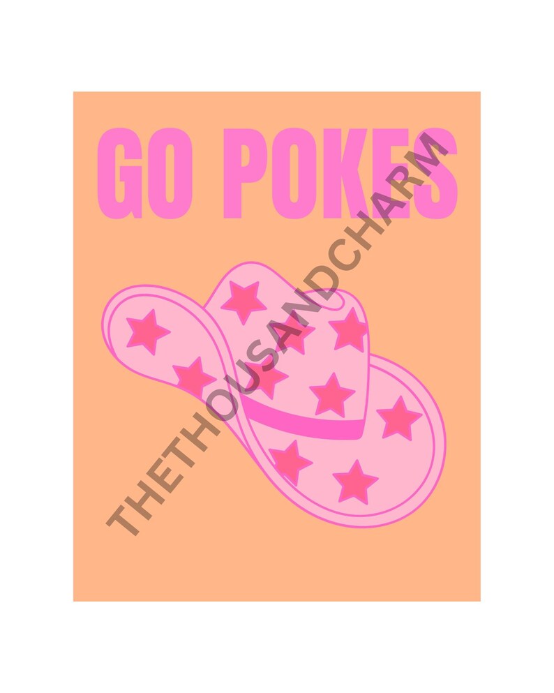 OKLAHOMA STATE UNIVERSITY Cute Digital Print College Wall Decor Set of ...