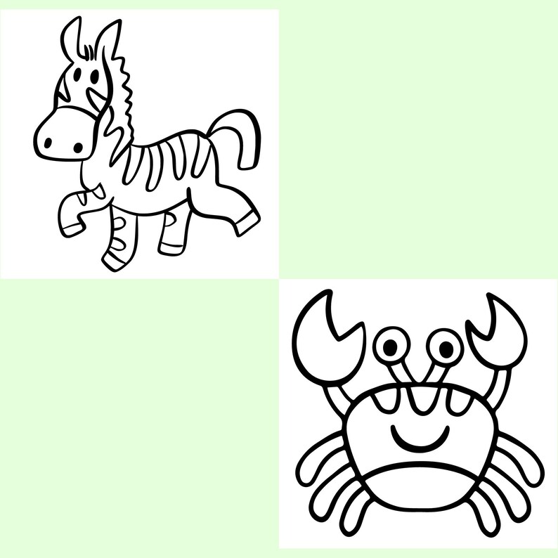 30 Printable 8x8 Animal Coloring Pages Fun for All Ages, Digital ...