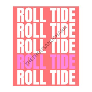 UNIVERSITY OF ALABAMA Digital College Print - Etsy