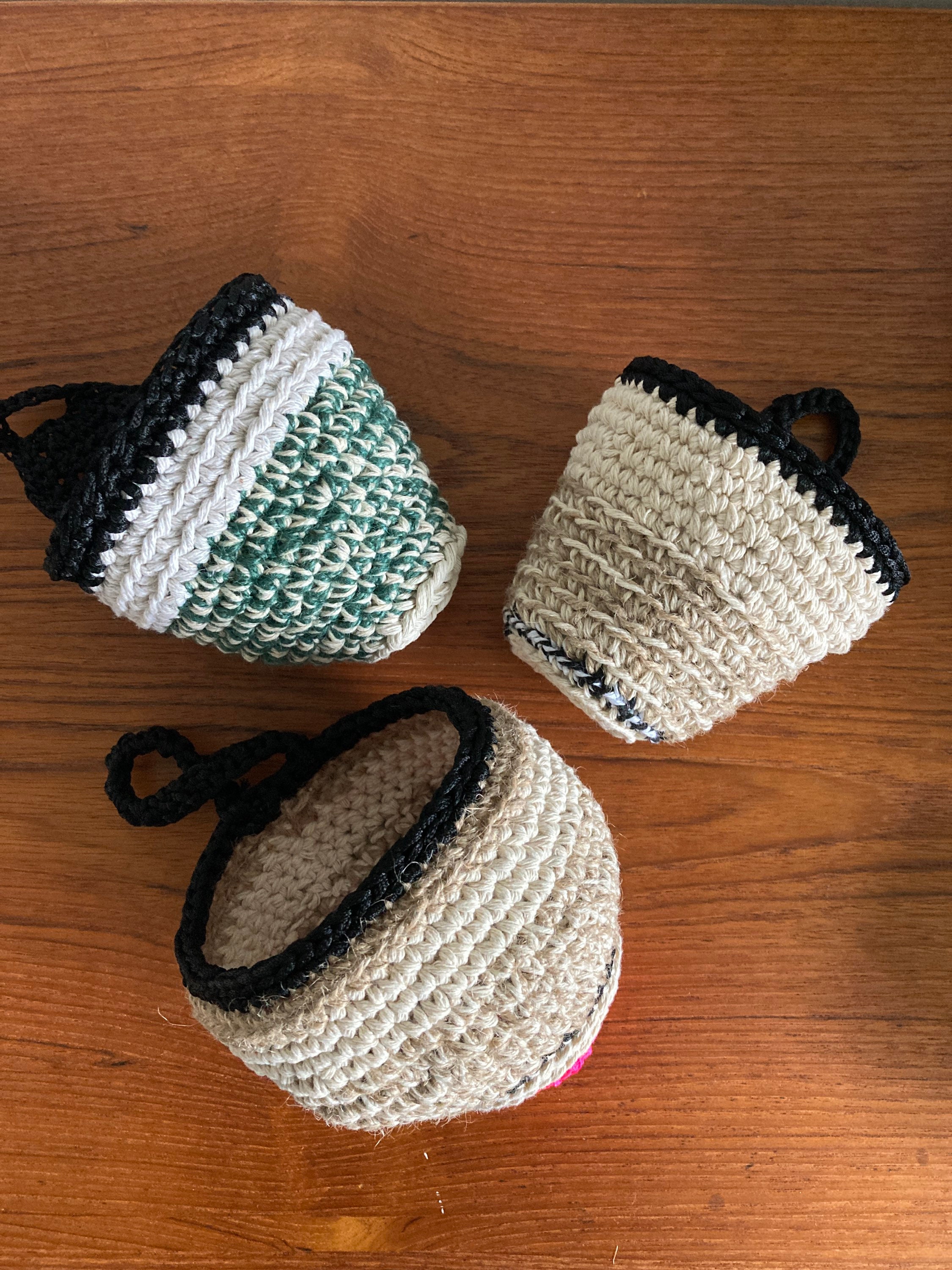 Unique Handmade Crochet Hanging Pots - Etsy UK