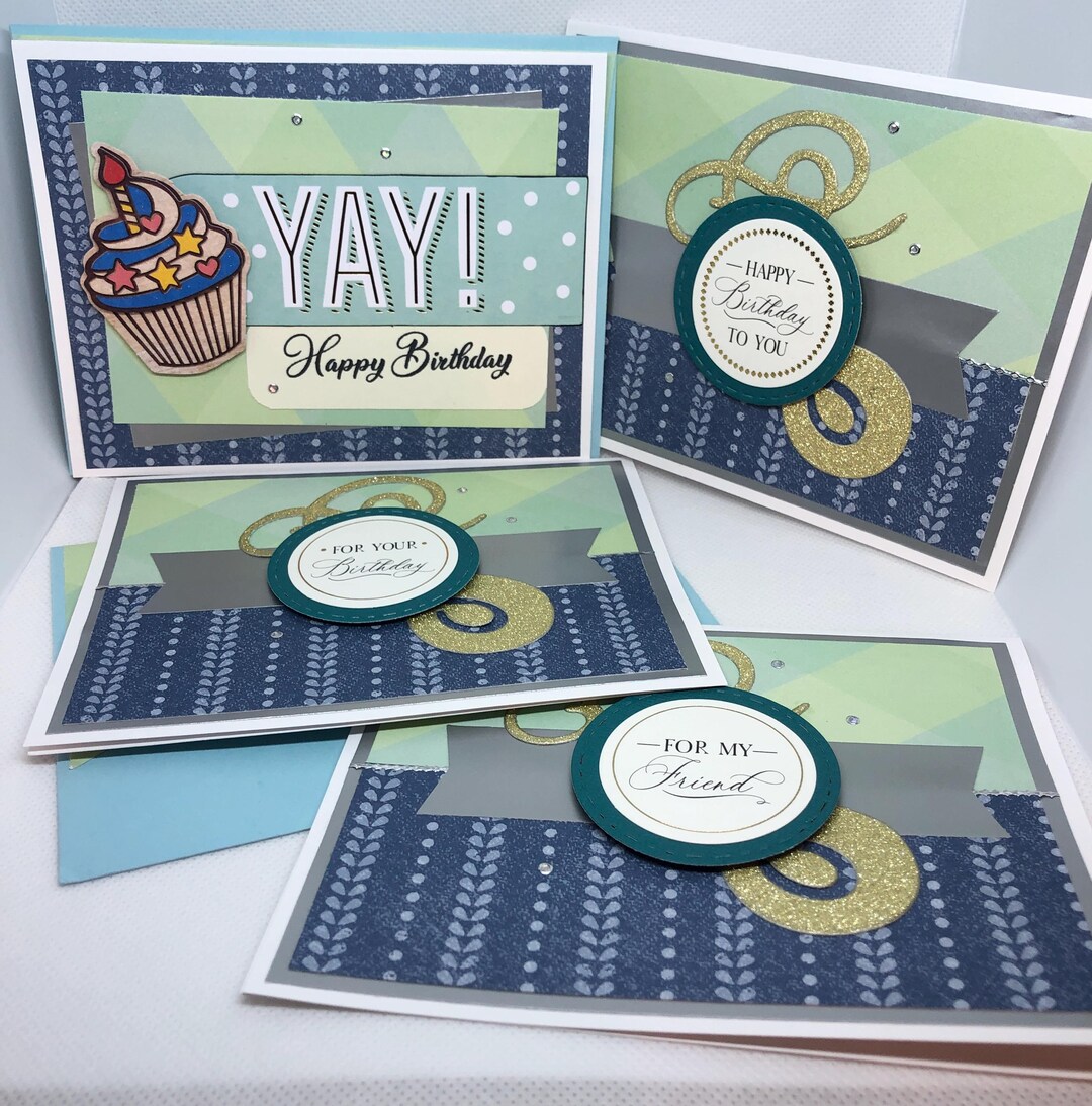 Male Handmade Birthday Card - Birthday - Card - Greeting - Cupcake ...