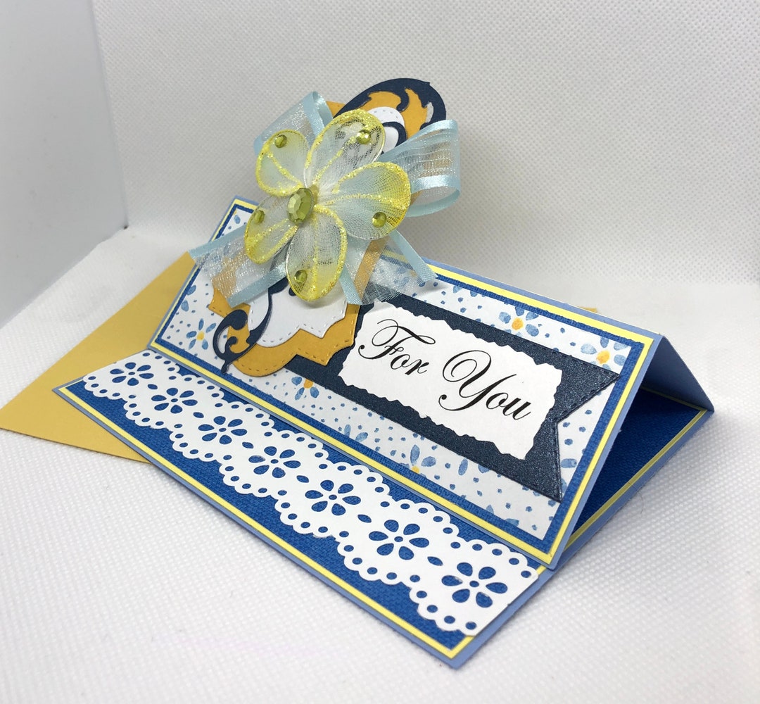 Handmade Greeting Cards for You Yellow Flower Easel Card Handmade Cards ...