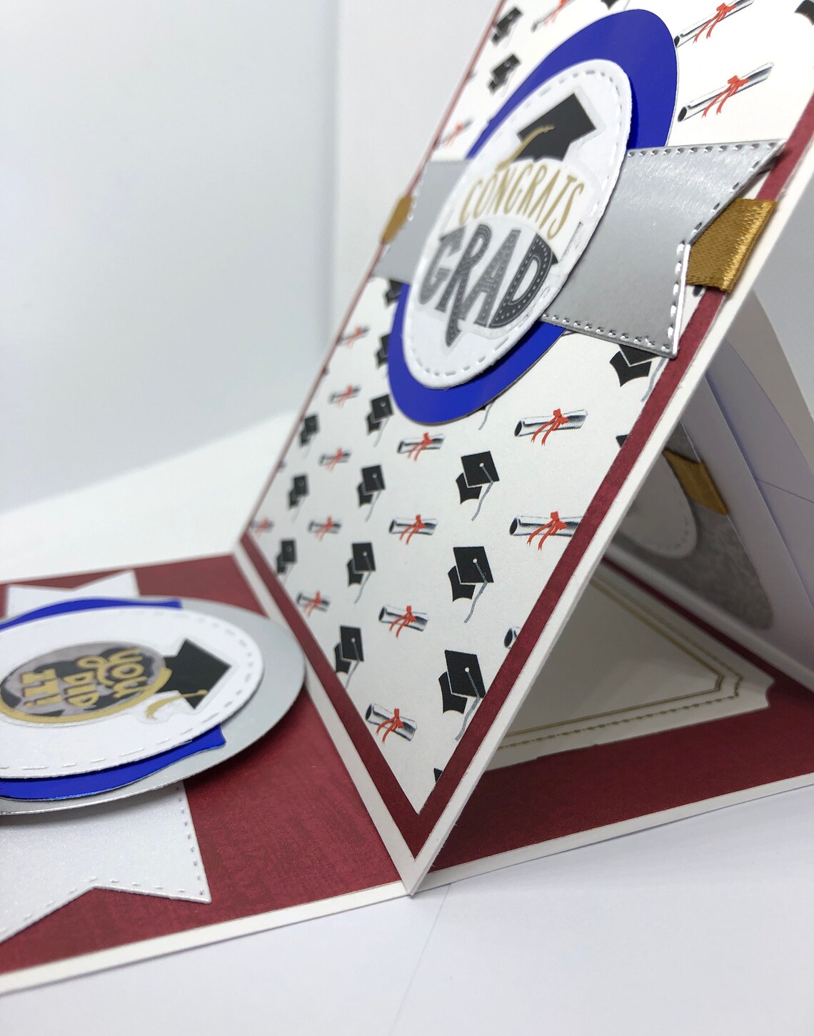 Handmade Graduation Card Congrats Grad Easel Card With Gift Pocket ...