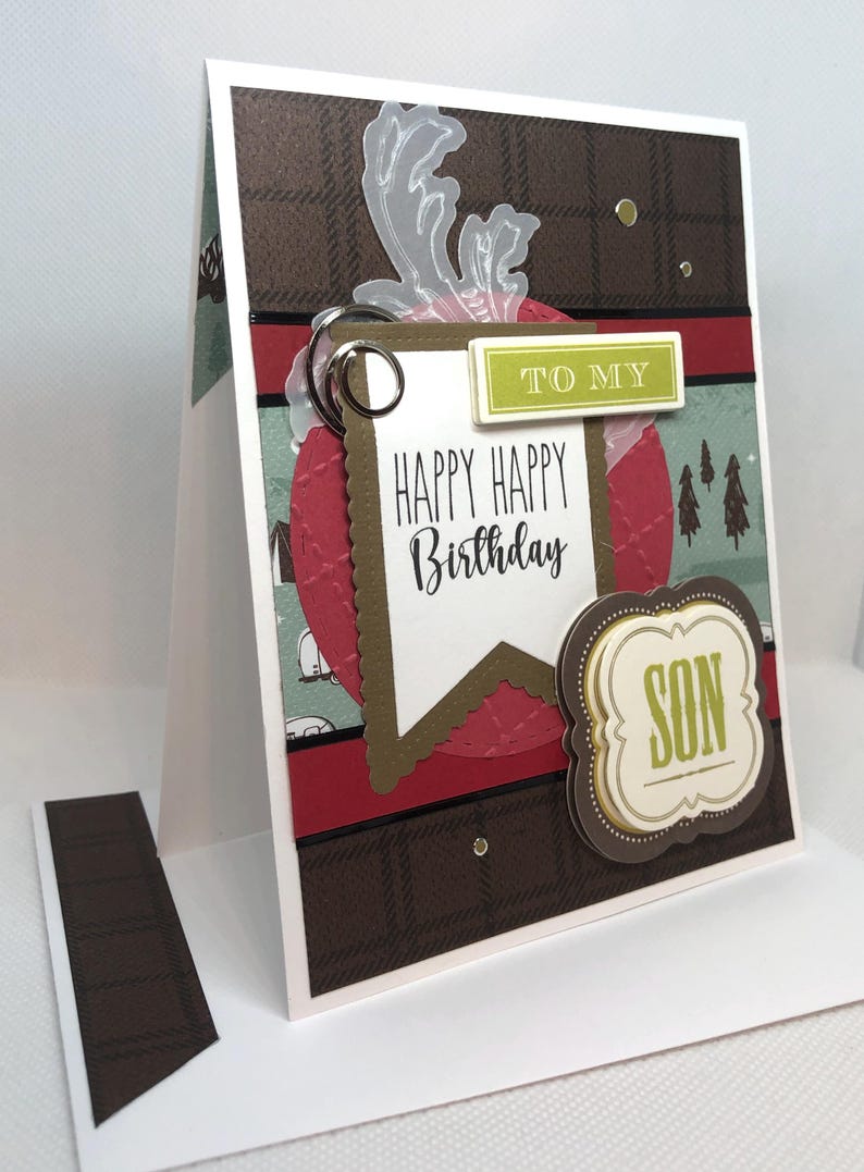 Handmade Birthday Card: Masculine Greeting Card for Son or Boss - Etsy