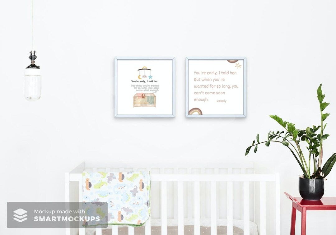 Baby Girl Early Arrival Nursery Digital Print Wall Art - Etsy