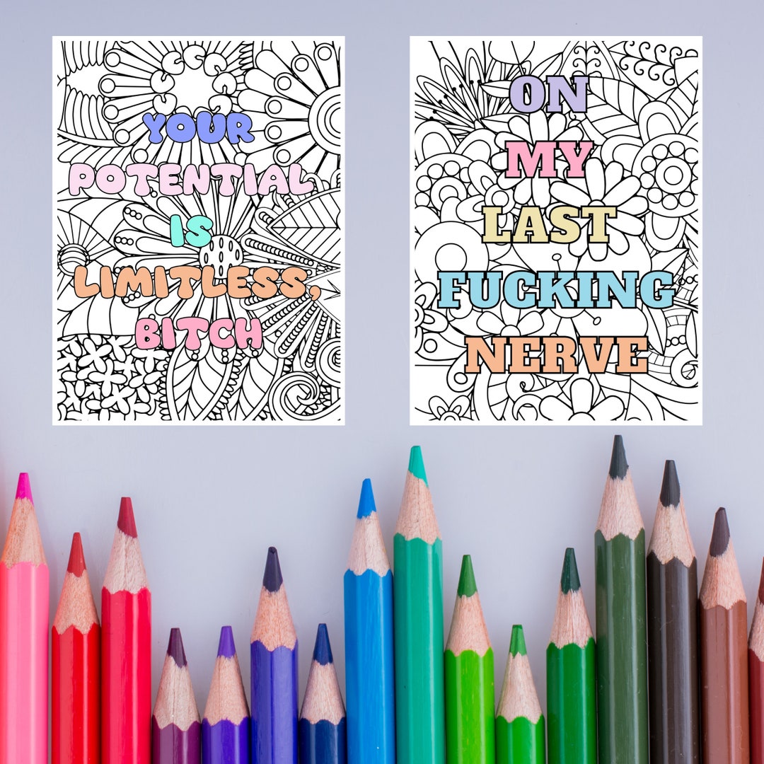 Printable Coloring Sheets, Swear Coloring Pages, Adult Coloring Pages ...