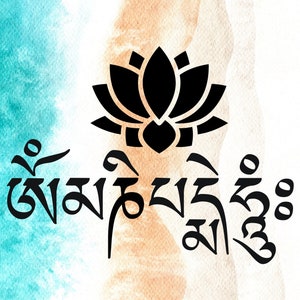 Om Mani Padme Hum Lotus Decal: Enhance Your Spiritual Space - Etsy