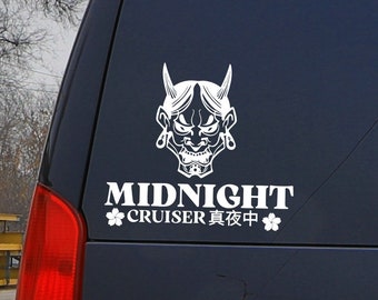 Samurai Oni Mask JDM Oil Slick Sticker Oni Mask Anime Decal - Etsy