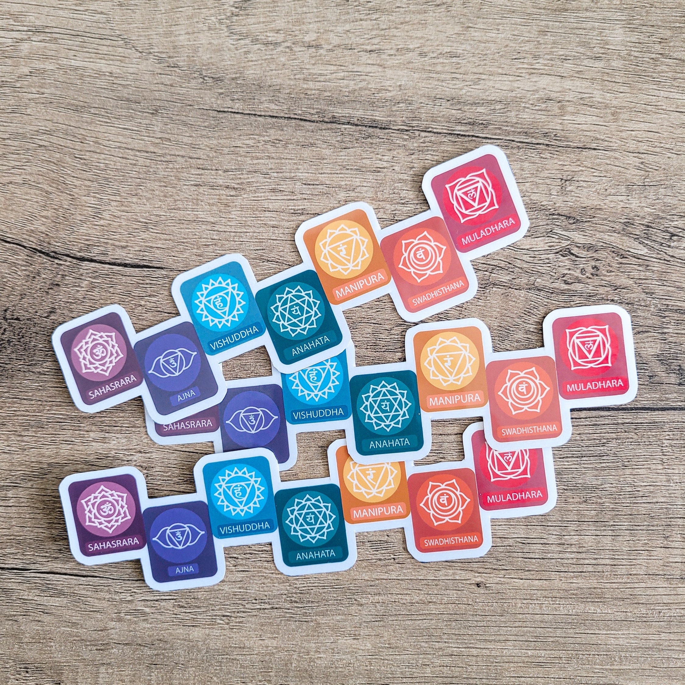 Seven Chakras Sticker Yoga Chakra Flags Sticker - Etsy