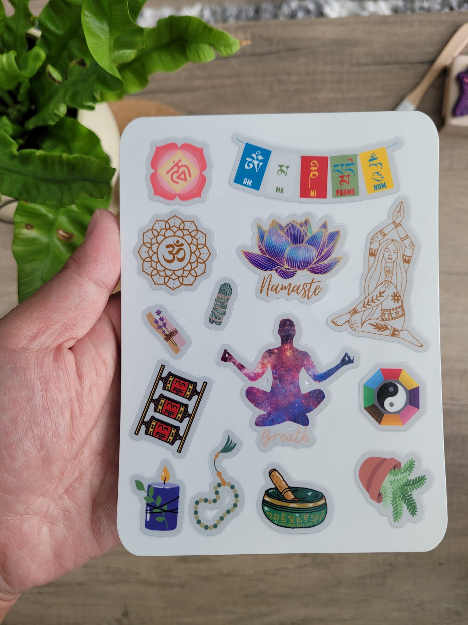 Mini Yoga Sticker Pack, Meditation Sheet, Journaling Sticker, Spiritual ...