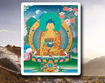 Medicine Buddha Sticker Medicine Buddha Thanka Bubble-free - Etsy
