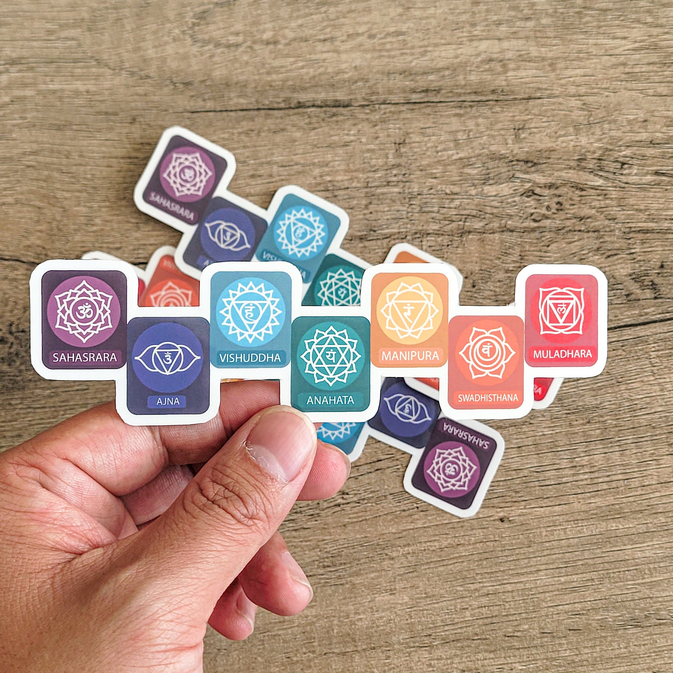Seven Chakras Sticker Yoga Chakra Flags Sticker - Etsy