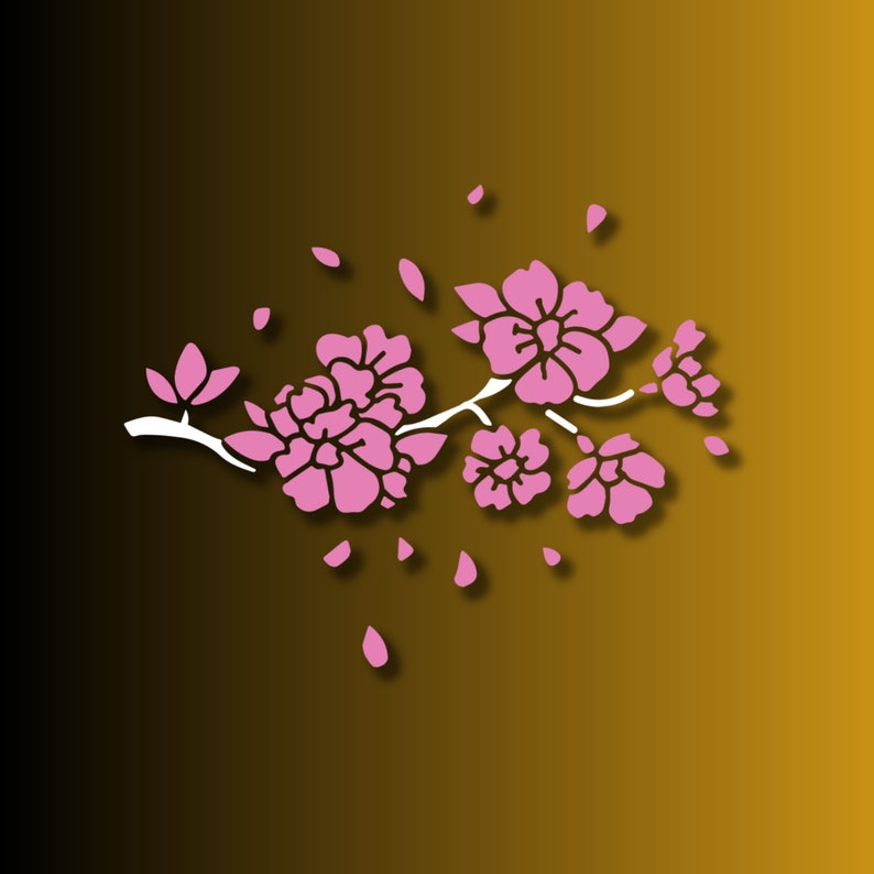 Cherry Blossom Decal Floral Vinyl Sticker for Laptops Cars - Etsy