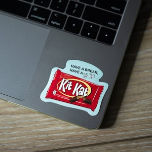 Kitkat Sticker - Snack Gift for Laptop - Foodie Decal - Cute Vinyl ...