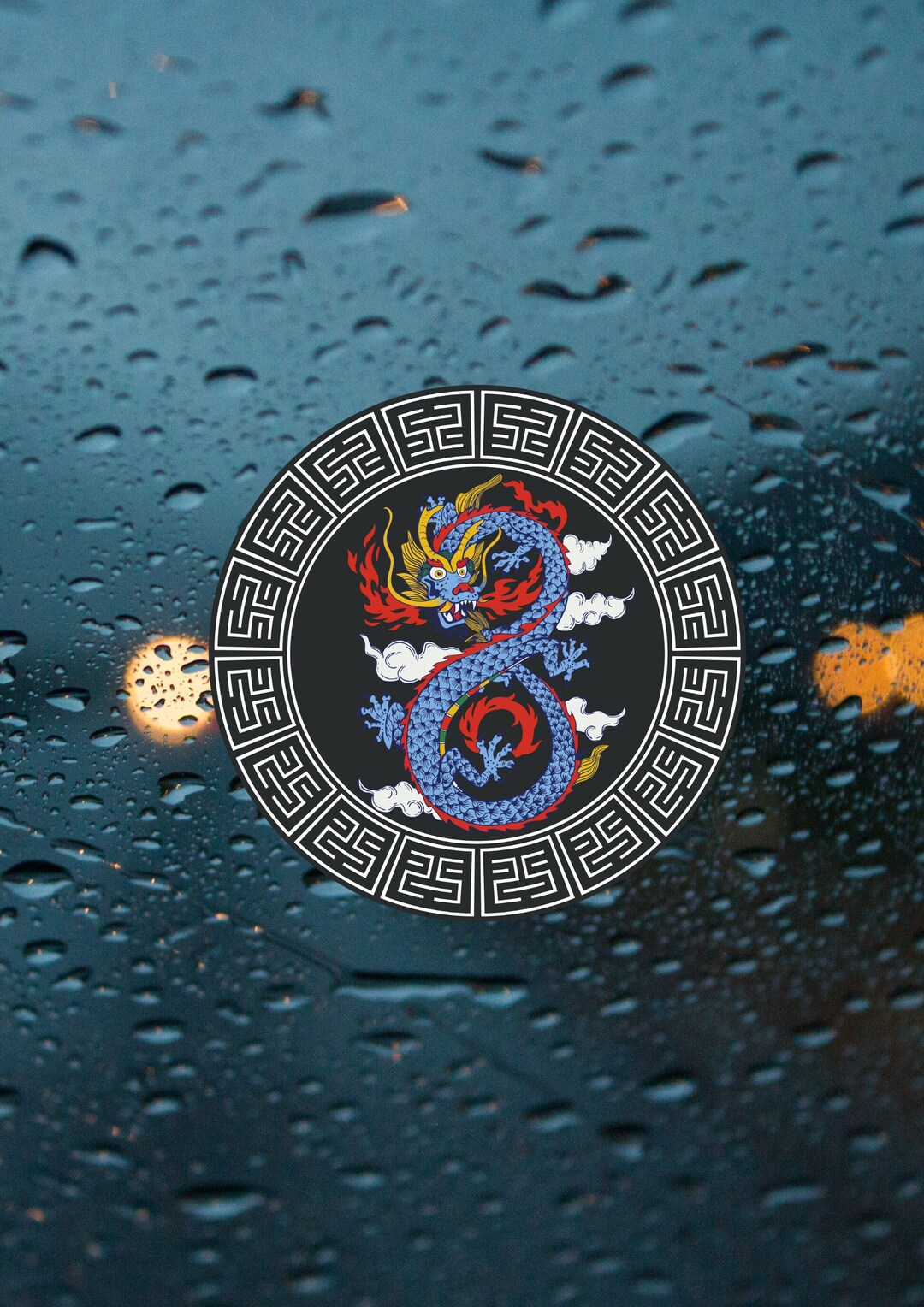 Dragon's Reign: Asian-inspired Dragon Sticker, Japanese Dragon Sticker ...