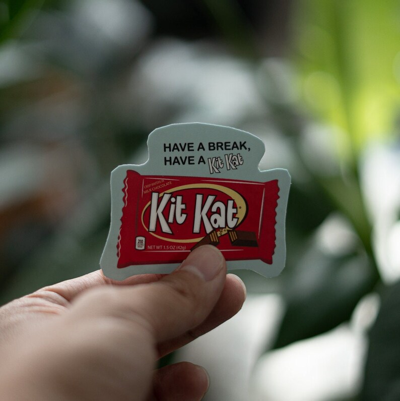 Kitkat Sticker Snack Gift for Laptop Foodie Decal Cute - Etsy