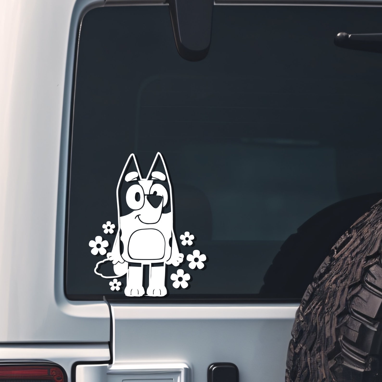 Blue Dog Decal, Kids Dog Cartoon Sticker, Lunch Box Sticker, Water ...