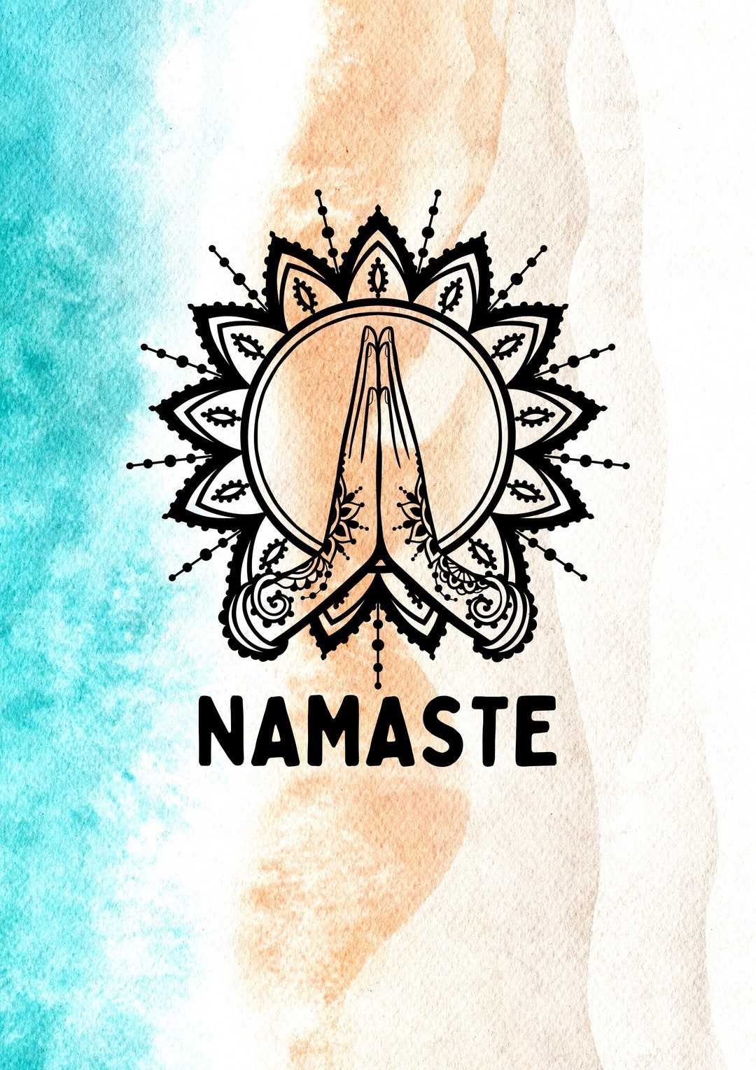 Namaste Hand Greeting Decal Namaskar Decal Welcome Sign for - Etsy