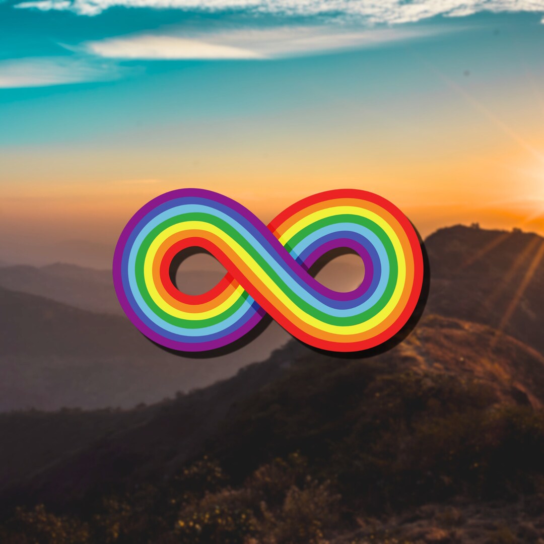 Gay Pride Infinity Decal - LGBTQ+ Flag Sticker/ Rainbow Flag Sticker - Etsy