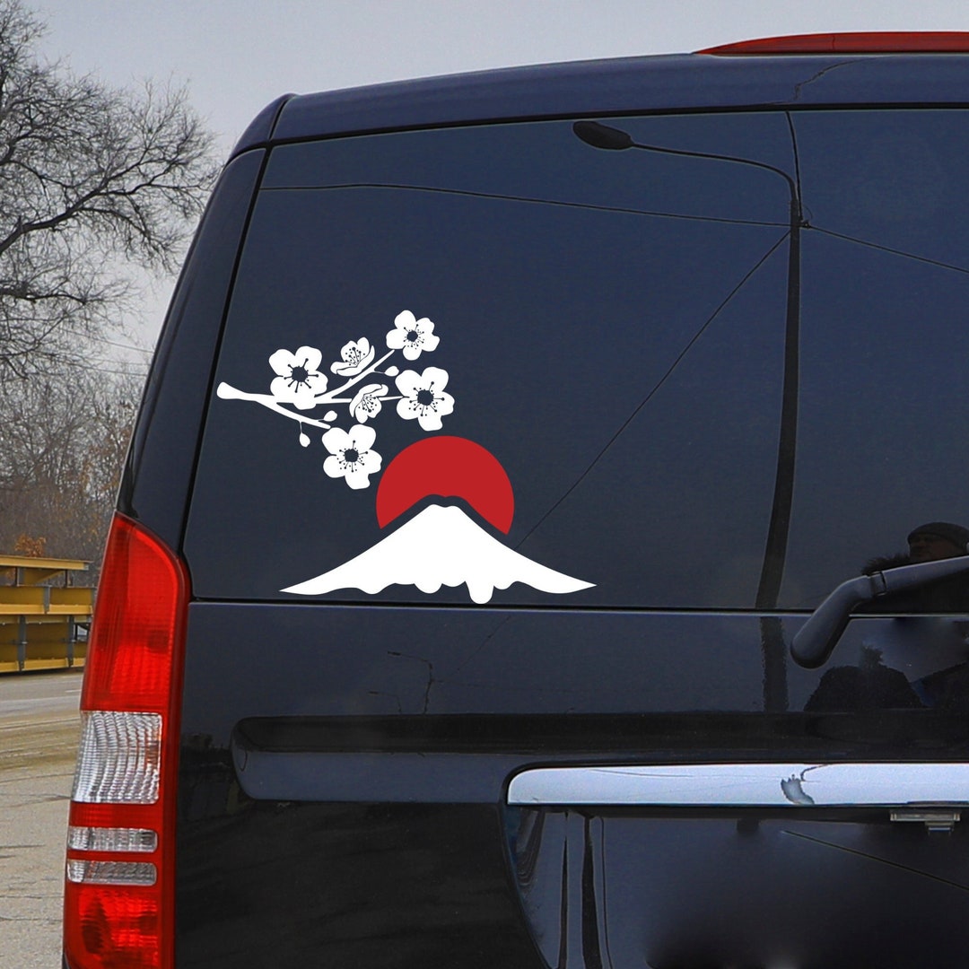 Mt. Fuji Decal, Sakura Decal, Cherry Blossom Decal, Japan Decal, JDM ...