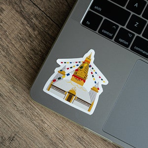 Buddha Temple Sticker, Swayambhunath Stupa, Buddhism,nepal, Buddhist ...